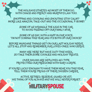 An Honest Military Spouse Christmas Poem for You | Military Spouse